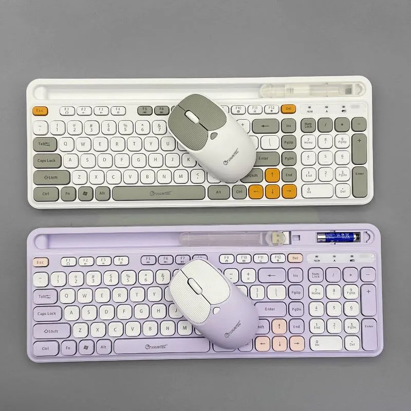 New Chocolate Keys Keyboard Mouse Combo 2.4g Wireless Keyboard ...